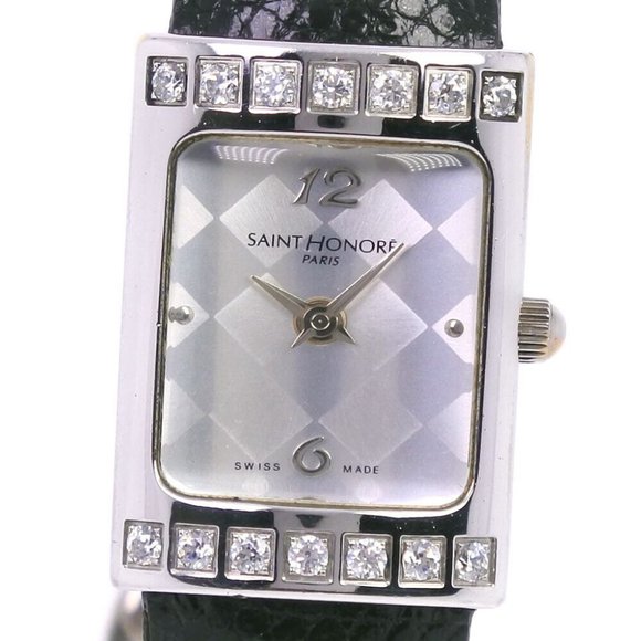 Saint | Bags | Saint Honore Watches Stainless Steelleatherrhinestone ...